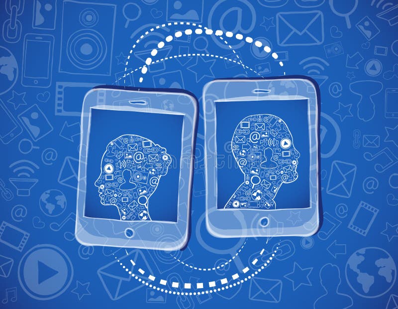 Internet communication stock illustration. Illustration of concept ...