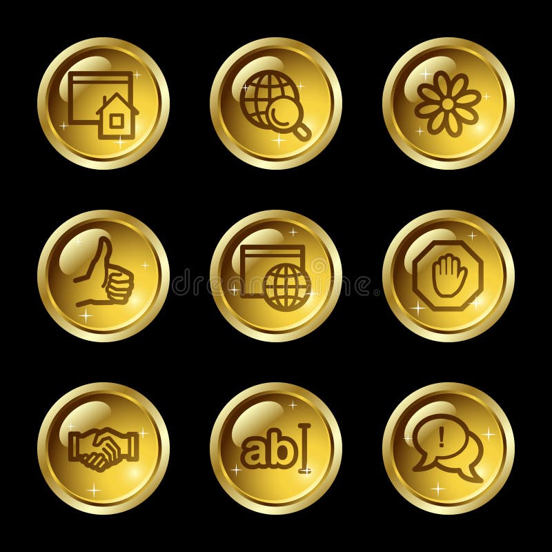 Internet Communication Web Icons, Colour Spots Stock Vector ...