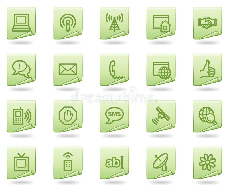 Internet Communication Web Icons, Colour Spots Stock Vector ...