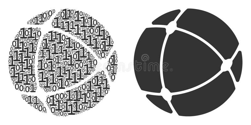Internet Composition of Binary Digits Stock Vector - Illustration of ...