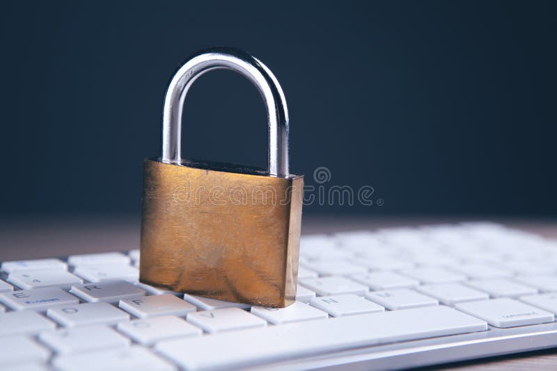 Internet and Computer Security Concept Stock Image - Image of office ...
