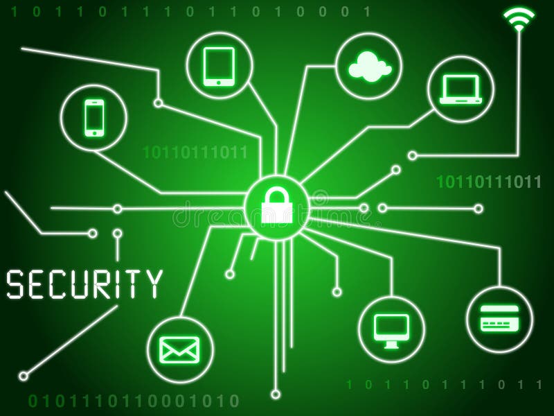 Internet and Computer Security Concept Stock Illustration ...