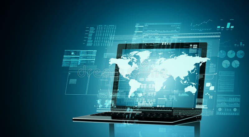 Internet Computerized Technology Concept Stock Photo - Image of ...