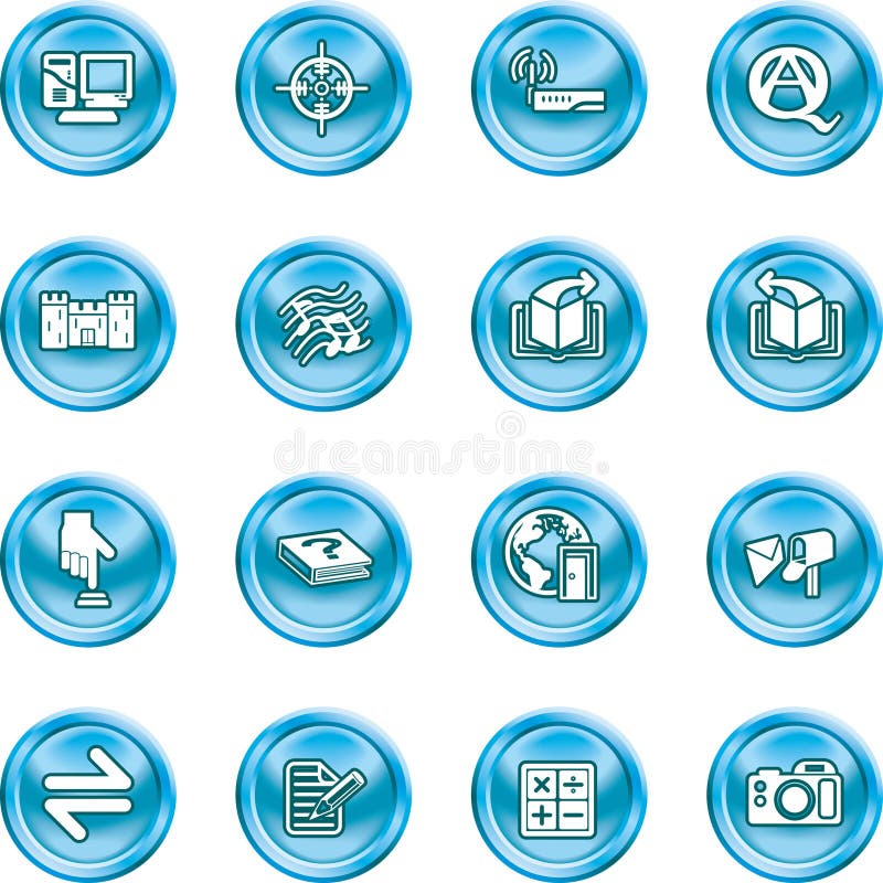 Square Internet Computing Icon Stock Vector - Illustration of email ...