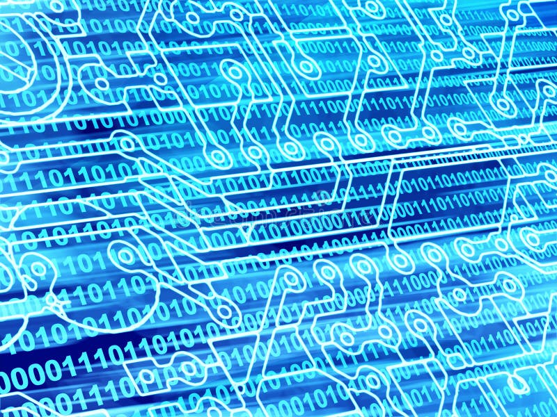 Binary Matrix Code on the Screen. Numbers of the Computer Matrix. the ...