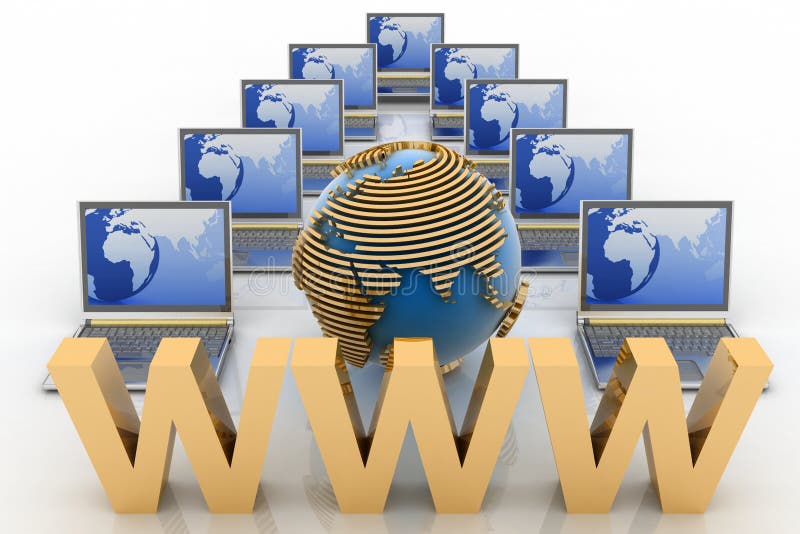 Internet, World Wide Web Design Stock Vector - Illustration of earth ...