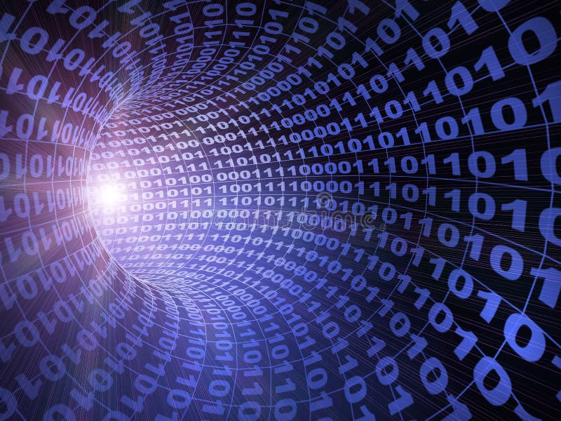 Internet Concept - 3d Abstract Tunnel Stock Illustration - Illustration ...