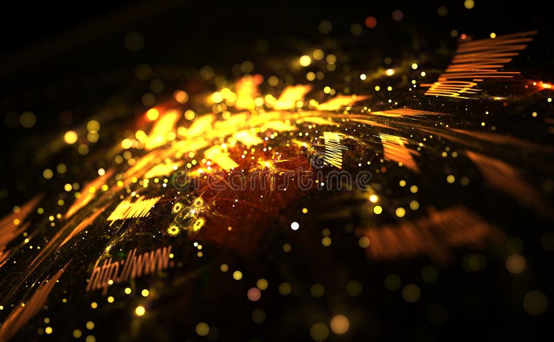 Internet Concept. Digitally Image of Colorful Light and Abstract Shapes ...