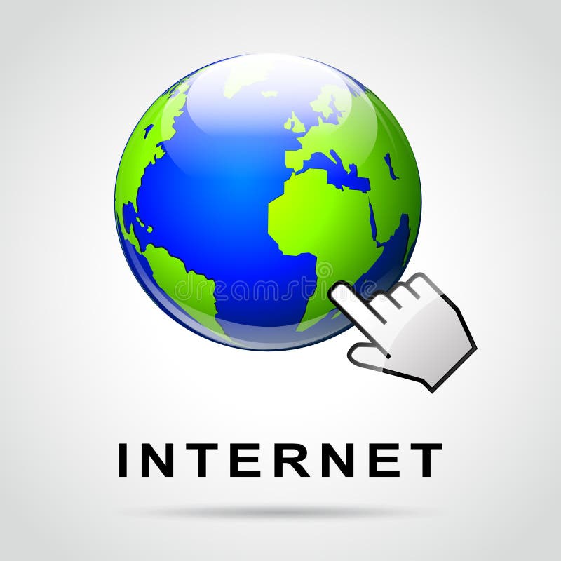 Internet Concept with Earth Design Stock Vector - Illustration of ...