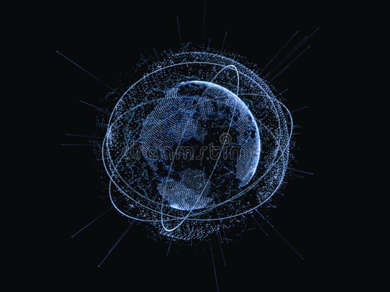 Internet Concept of Global Business. Digital World Stock Illustration ...