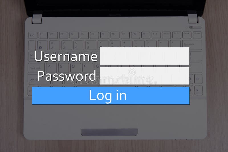 Internet Concept - Login Box and Laptop Keyboard Stock Photo - Image of ...