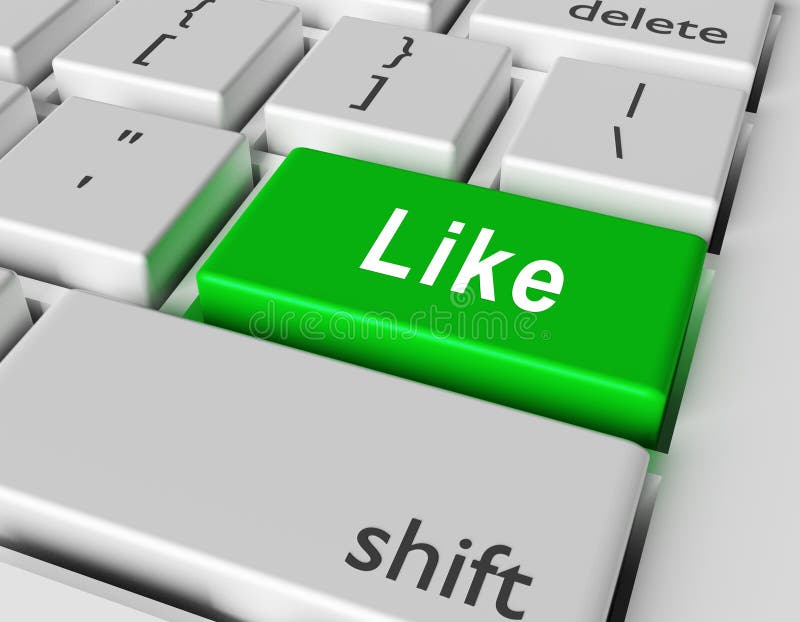 3d man and word LIKE stock illustration. Illustration of like - 32590348