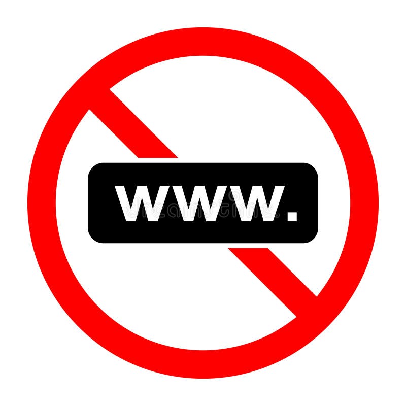 Internet Connection Ban Icon. Internet is Prohibited. No Internet ...