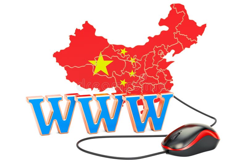 Abstract of China Map Network, Internet and Global Connection Concept ...