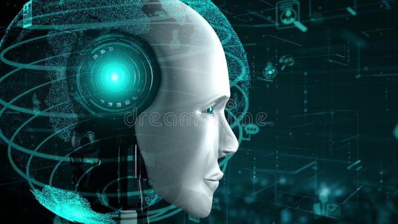 Internet Connection Controlled by AI Robot Huminoid and Machine ...