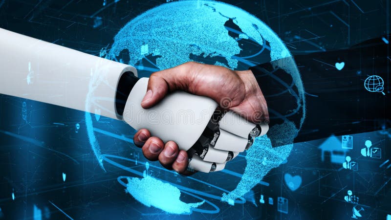 Internet Connection Controlled by AI Robot Huminoid and Machine ...