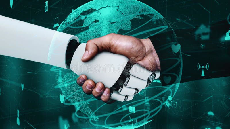 Internet Connection Controlled by AI Robot Huminoid and Machine ...