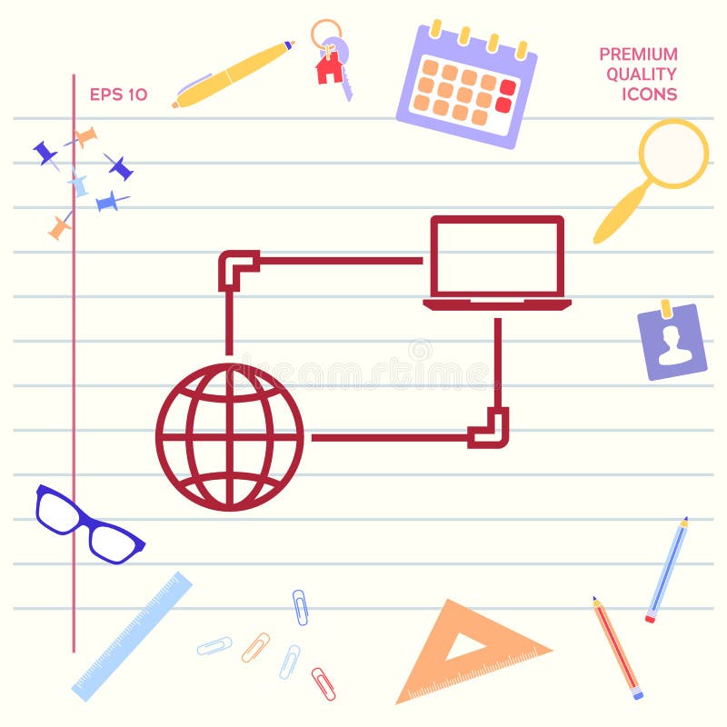 Internet Connection, Data Exchange, Transfer Concept Icon . Graphic ...