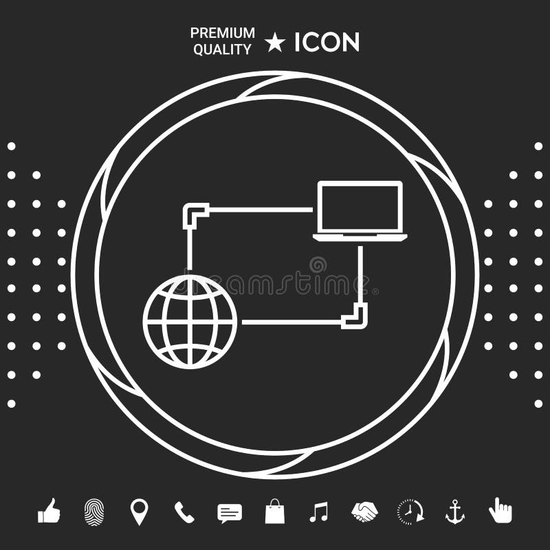 Internet Connection, Data Exchange, Transfer Concept Icon . Graphic ...