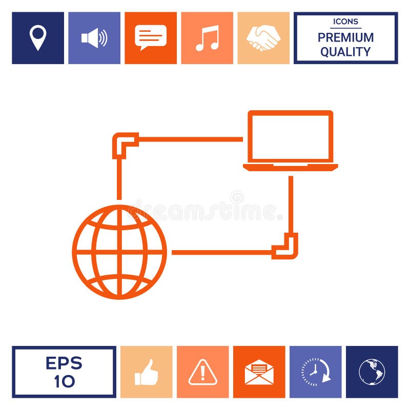 Internet Connection, Data Exchange, Transfer Concept Icon Stock Vector ...