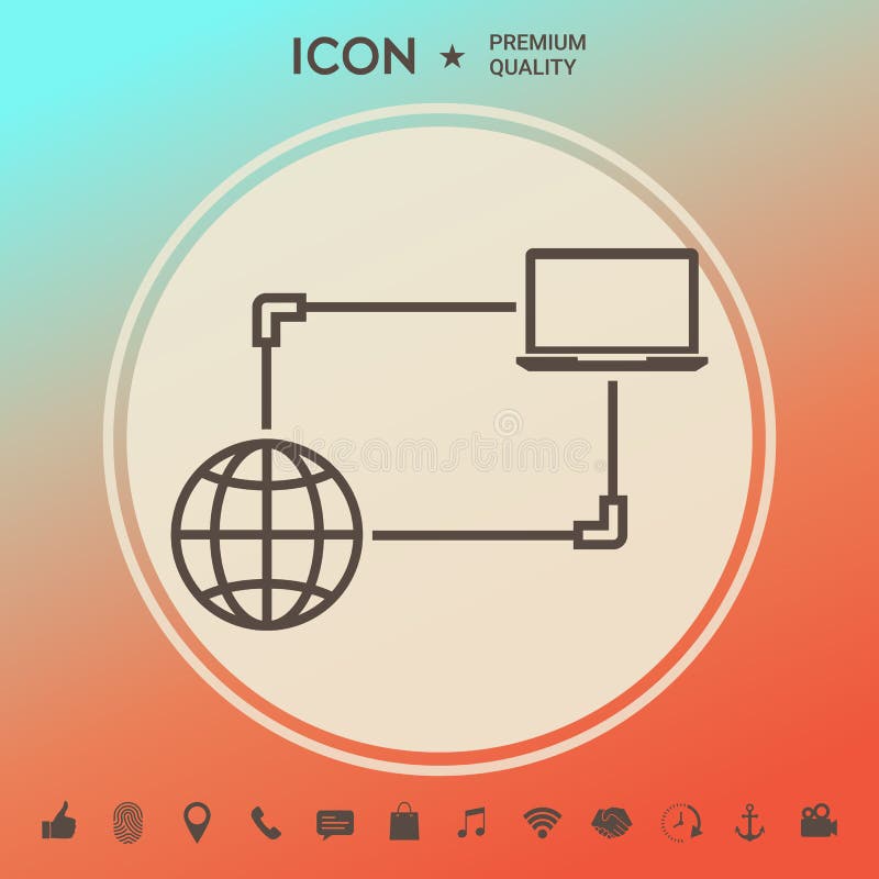 Internet Connection Symbol Icon Stock Vector - Illustration of website ...