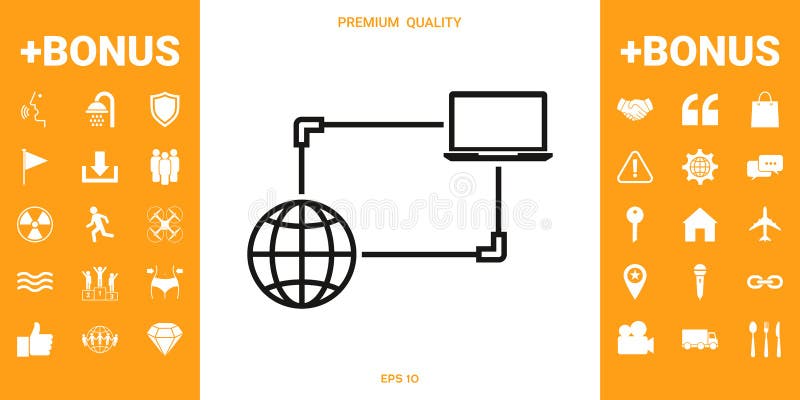 Internet Connection, Data Exchange, Transfer Concept Icon Stock Vector ...