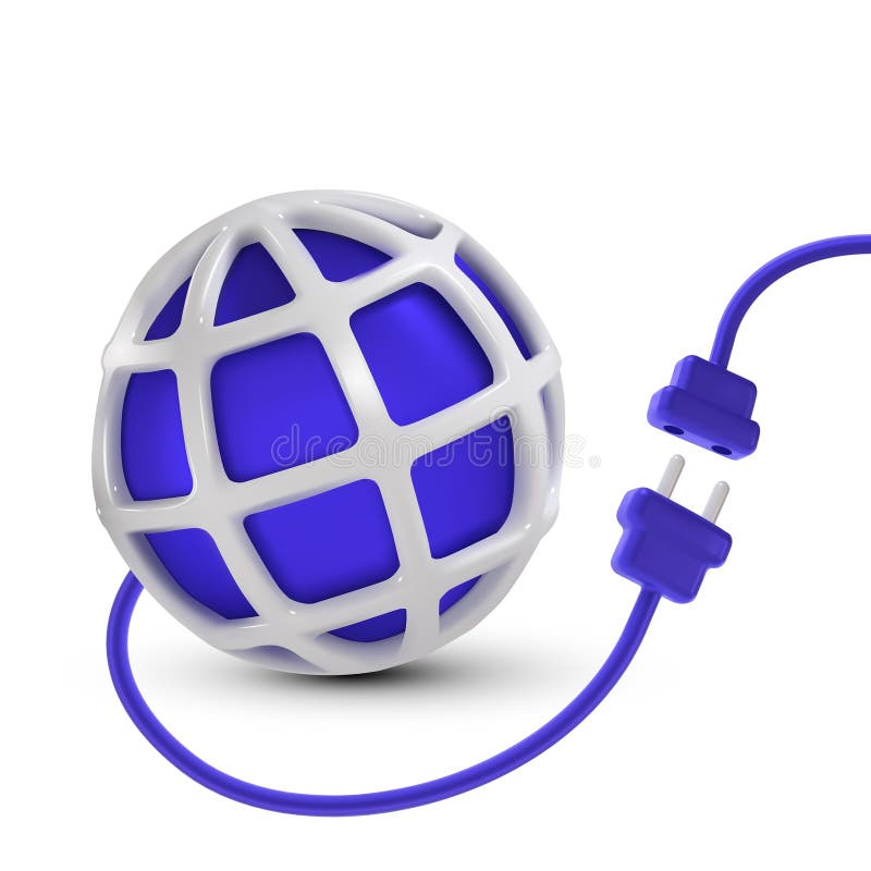 Internet Connection Disconnect. Global Connectivity Concept with 3D ...