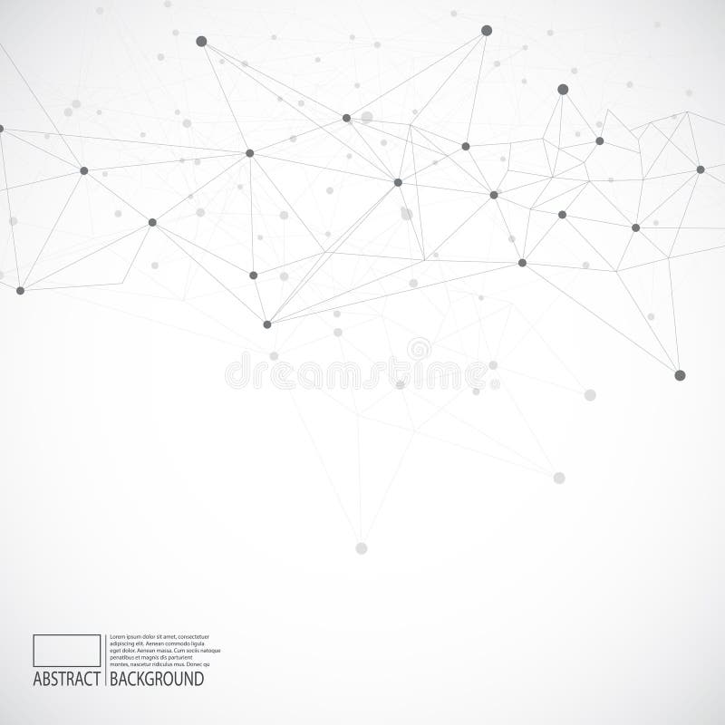 Internet Connection, Dot Lines. Communication Polygons, Vector Graphics ...