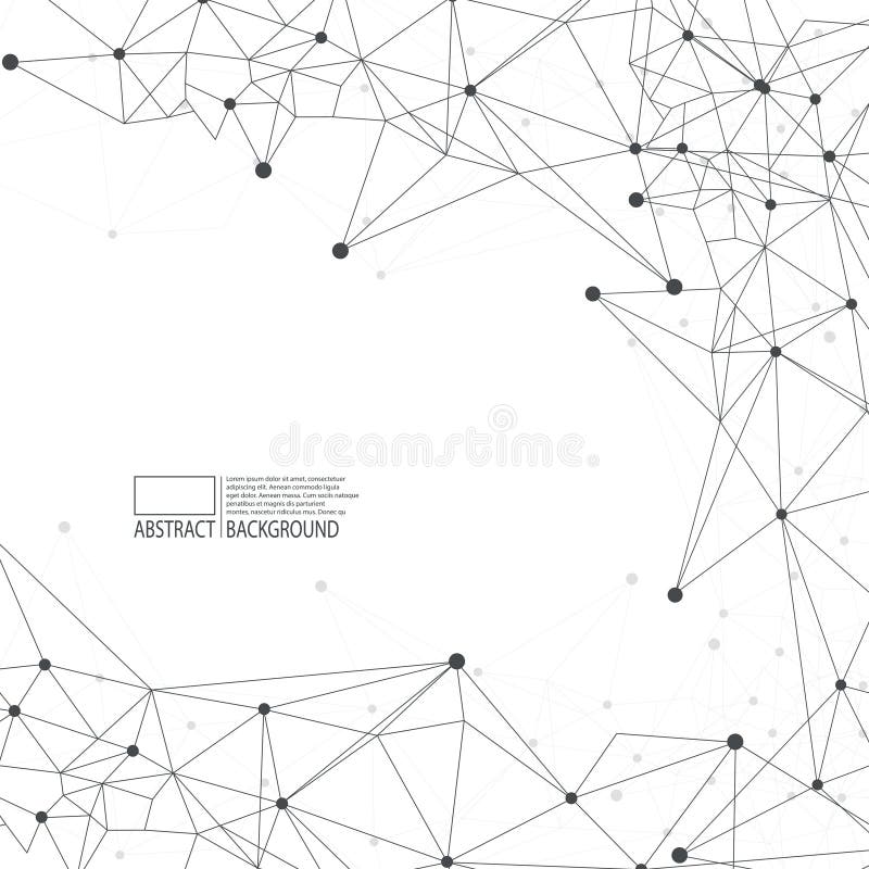 Internet Connection, Dot Lines. Communication Polygons, Vector Graphics ...