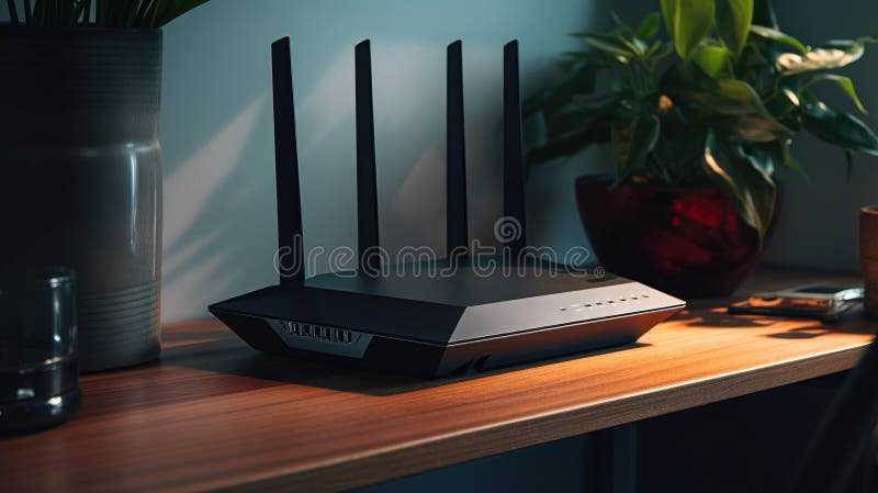 Internet Connection Hub on Cabinet. Stock Illustration - Illustration ...