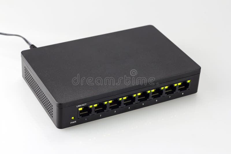 Internet Connection Hub Switch and White Lands Usb Stock Image - Image ...