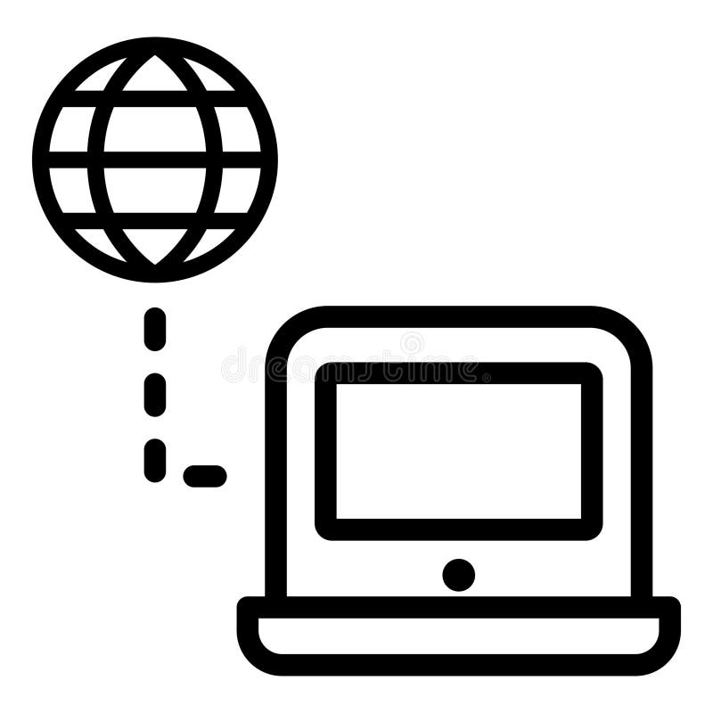Internet Connection Line Icon Stock Vector - Illustration of design ...