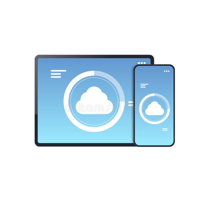 Internet Connection Mobile Application Cloud Synchronization Tablet ...