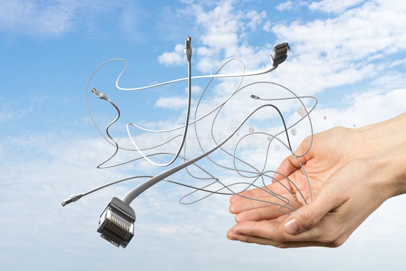 Wire Internet Connection . Mixed Media Stock Photo - Image of cable ...
