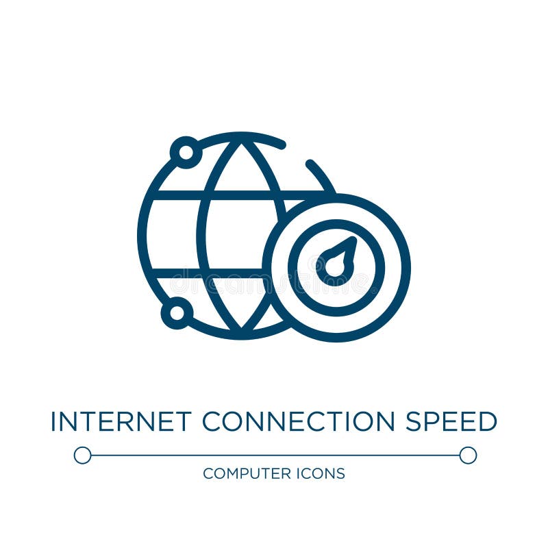 Internet Connection Speed Icon. Linear Vector Illustration from Cloud ...