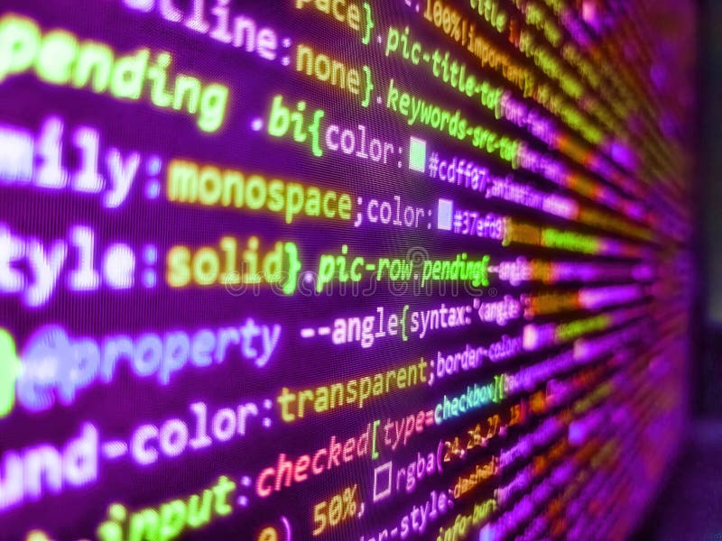 Internet Connection Stream Flow Concept Code Language On A Computer