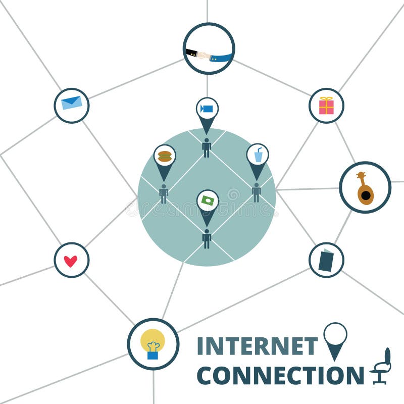 Internet connection stock illustration. Illustration of clouds - 44661861