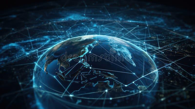 Internet Connections Around the Planet Connect Cities and Countries ...