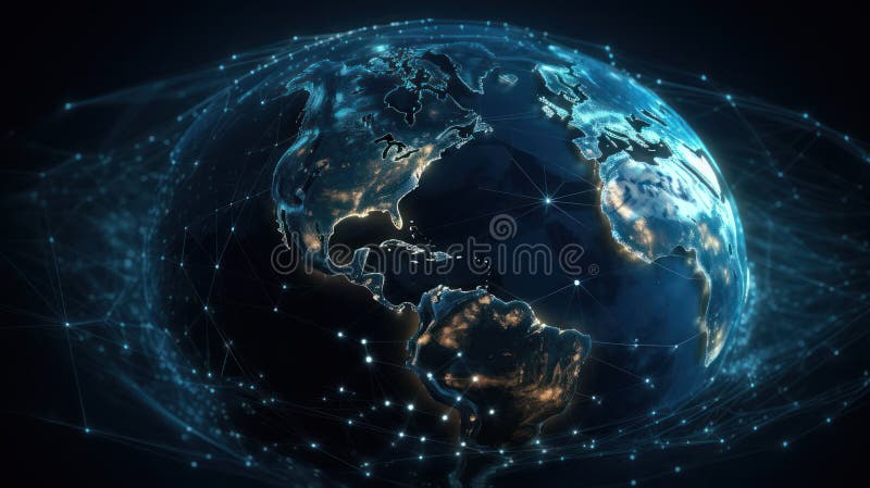 Internet Connections Around the Planet Connect Cities and Countries ...