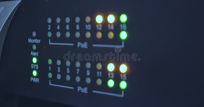 Internet Connections with Multi-color Led Servers and Switches in a ...