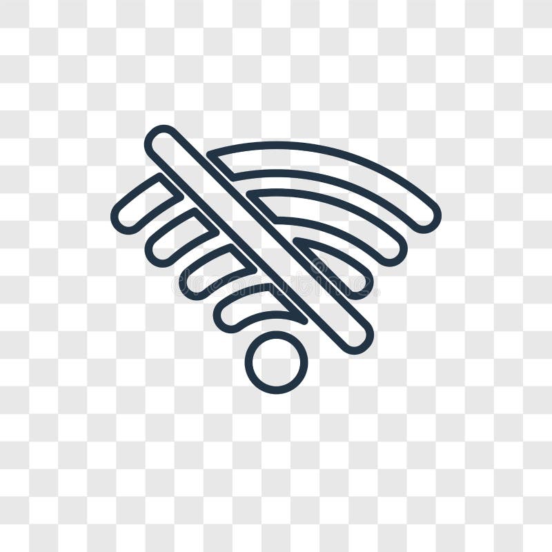 Internet Connections Off Concept Vector Linear Icon Isolated on Stock ...