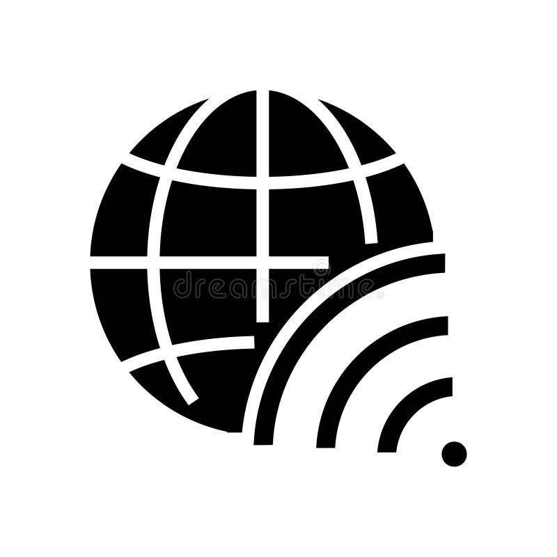 Internet Connectivity Industry Glyph Icon Vector Illustration Stock ...