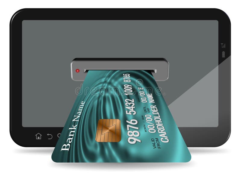 Internet credit card stock illustration. Illustration of concept - 28310859