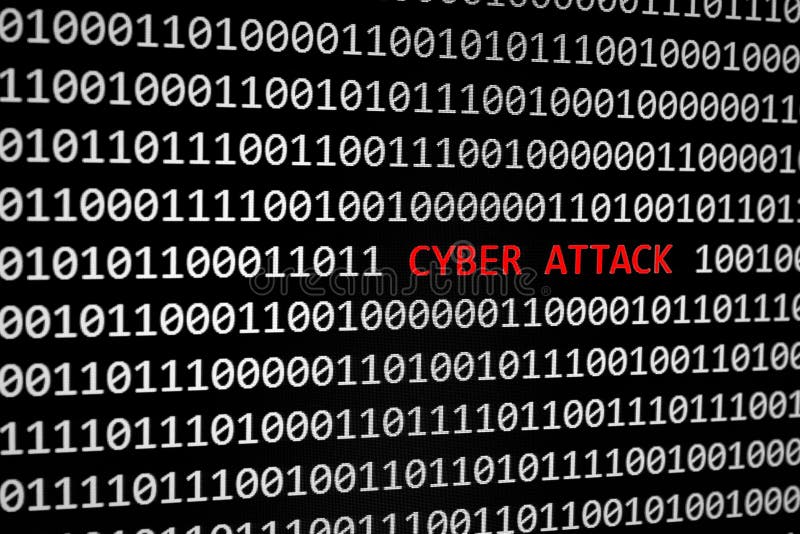 Binary Code And Cyber Attack Text Stock Image Image Of Safety Code 2473