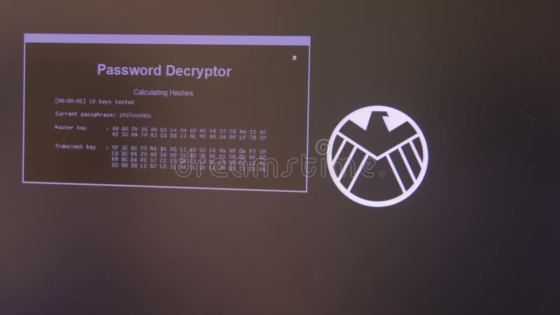 Password Decryptor. Calculating Hashes. Internet Crime Concept Stock ...