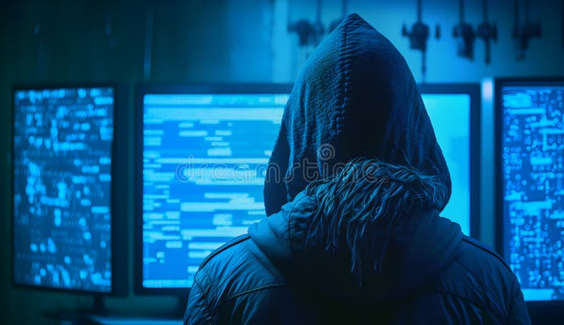 Internet Crime, Hacking, and Malware Concept. Generative Ai Stock ...