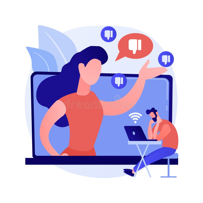 Internet Criticism Abstract Concept Vector Illustration. Stock Vector ...