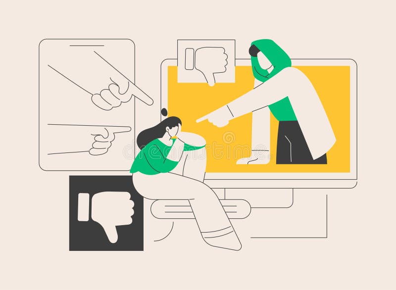 Internet Criticism Abstract Concept Vector Illustration. Stock Vector ...