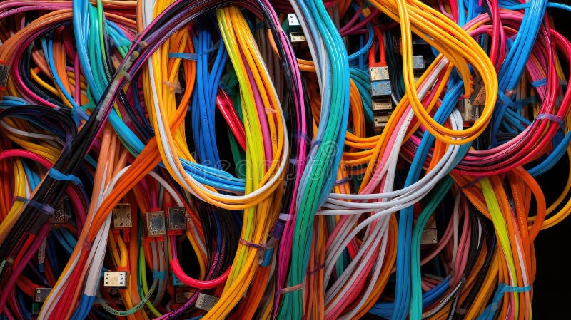 Internet data cables stock illustration. Illustration of ethernet ...