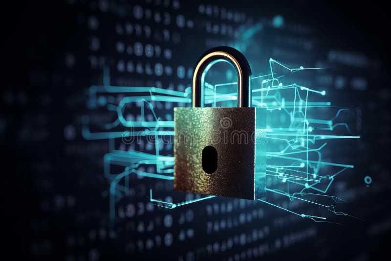 The Internet Data Privacy Information Security Concep Generative Ai Stock Illustration